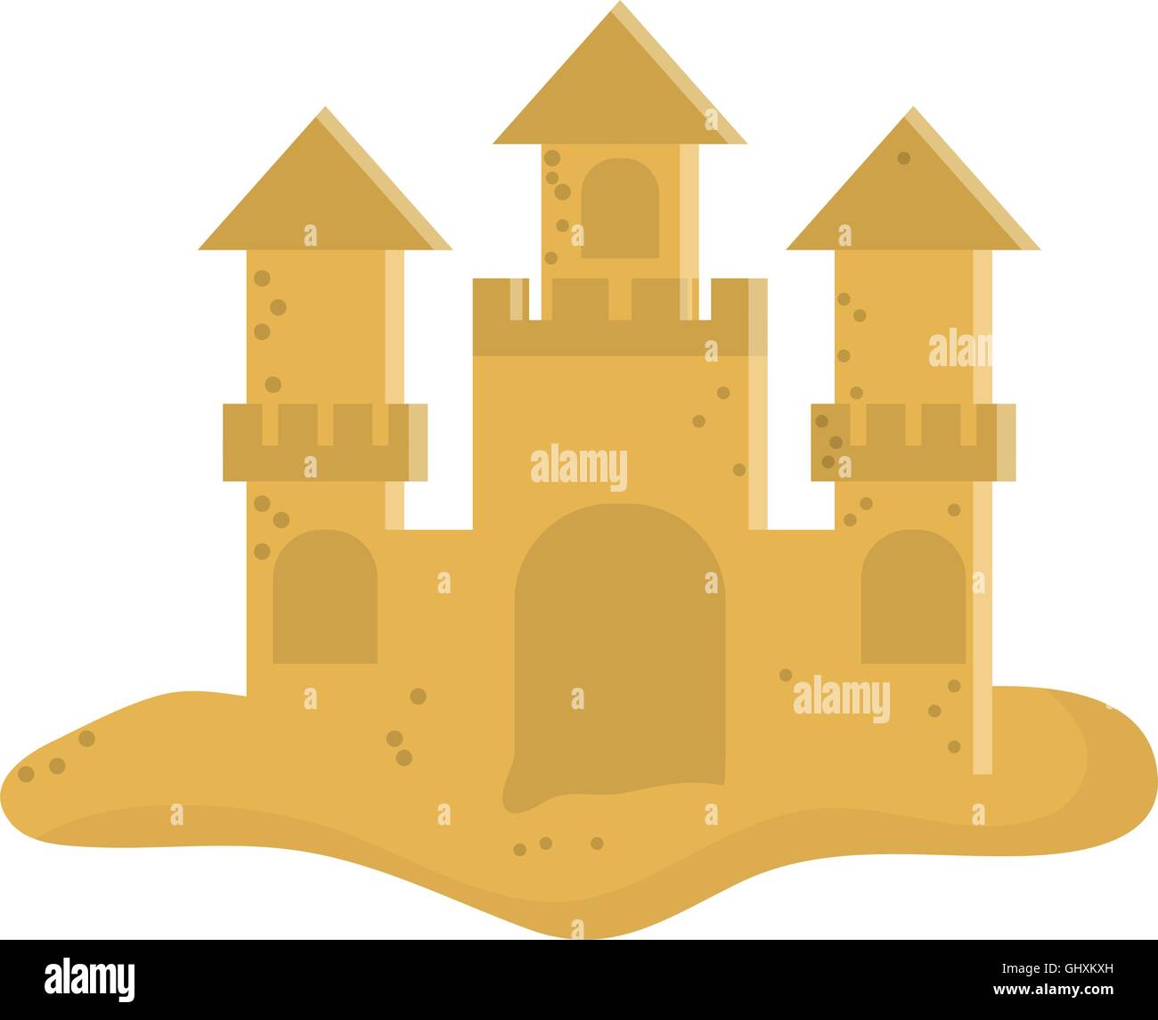 cute sandcastle icon Stock Vector Image & Art - Alamy