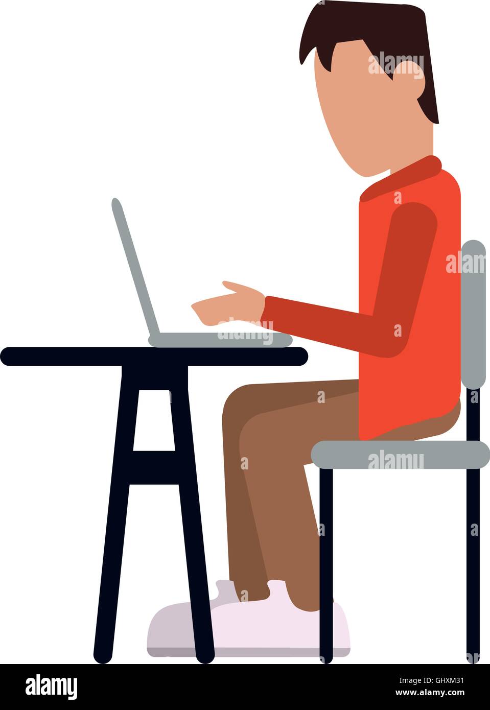 person using laptop icon Stock Vector Image & Art - Alamy