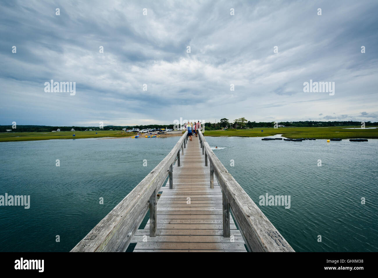 The Sandwich Boardwalk and a wetland, in Sandwich, Cape Cod ...