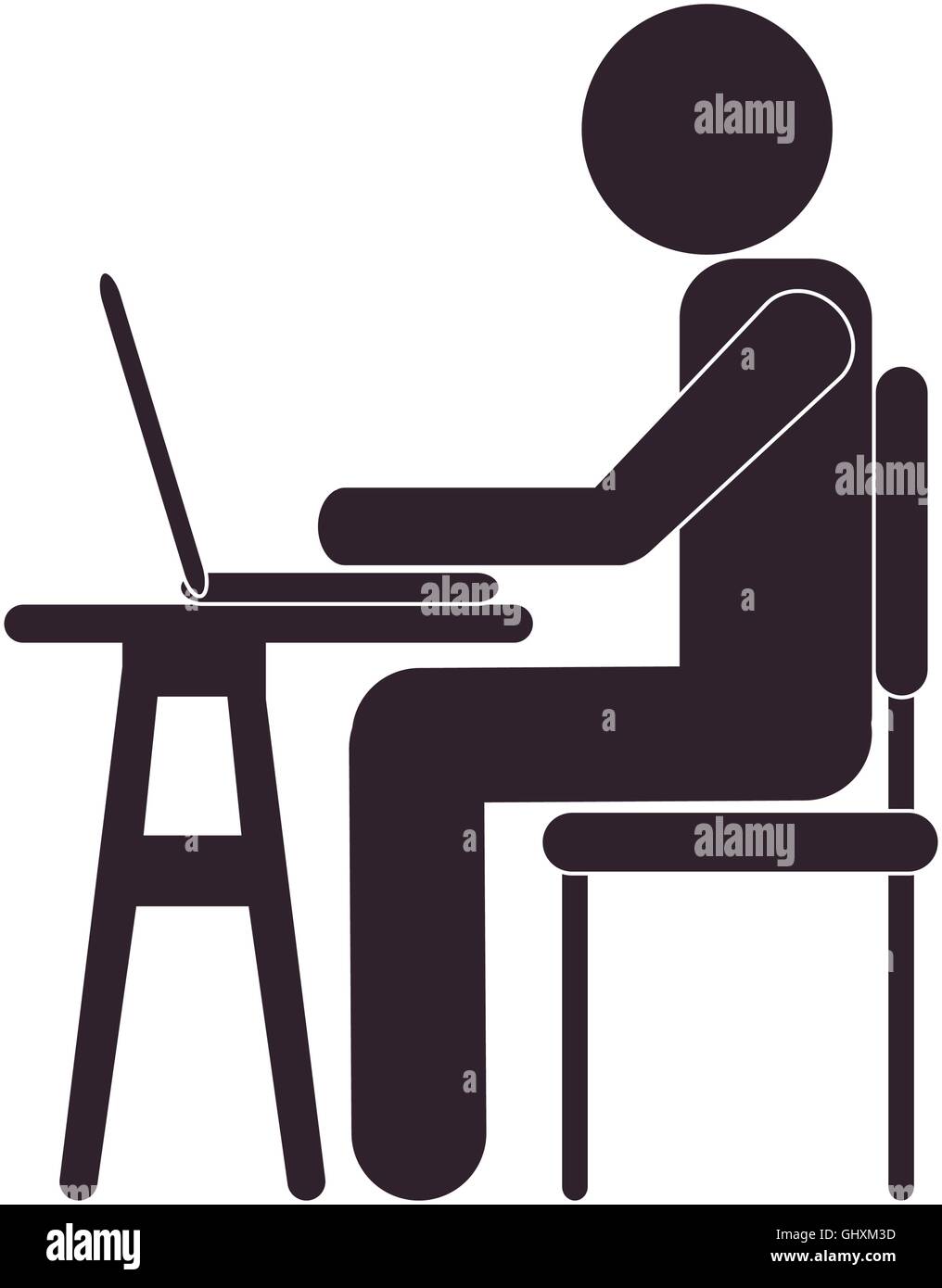 person using laptop icon Stock Vector Image & Art - Alamy