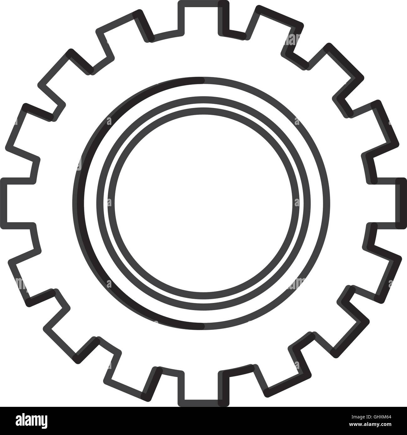 single gear icon Stock Vector Image & Art - Alamy