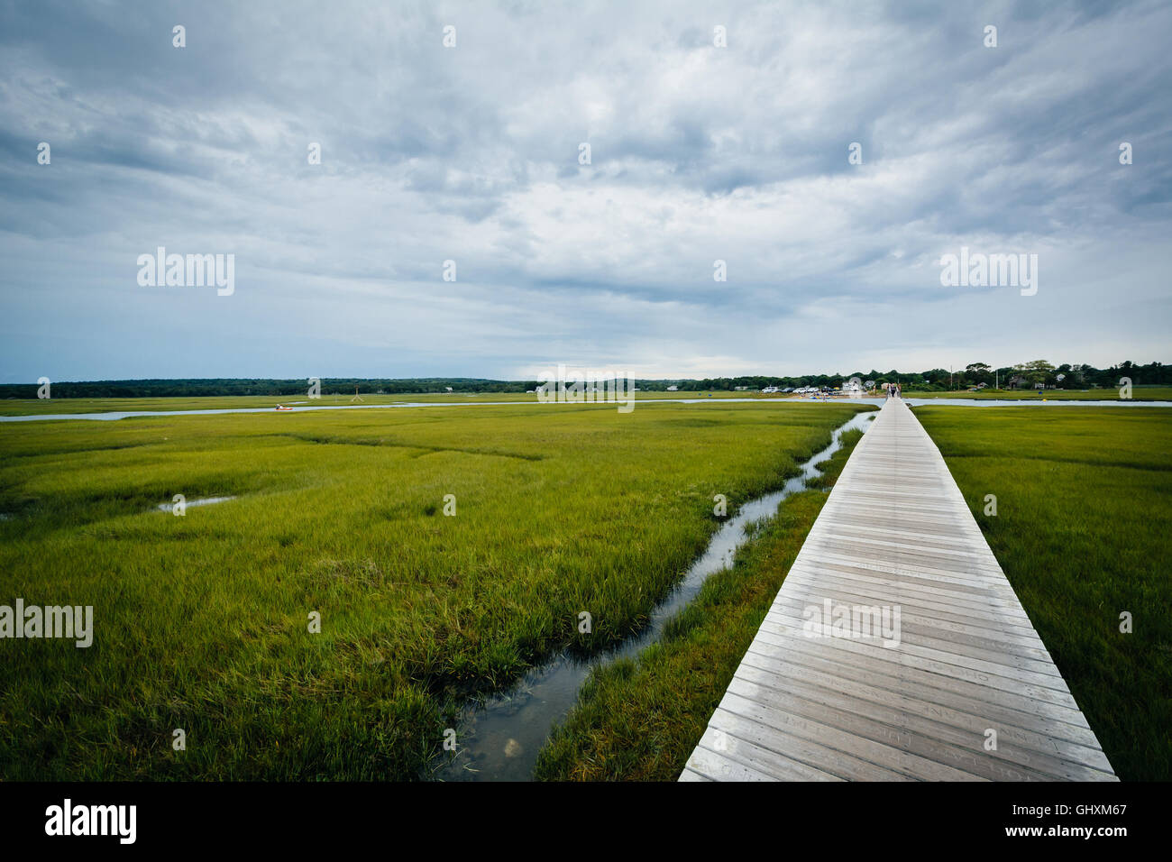 The Sandwich Boardwalk and a wetland, in Sandwich, Cape Cod ...