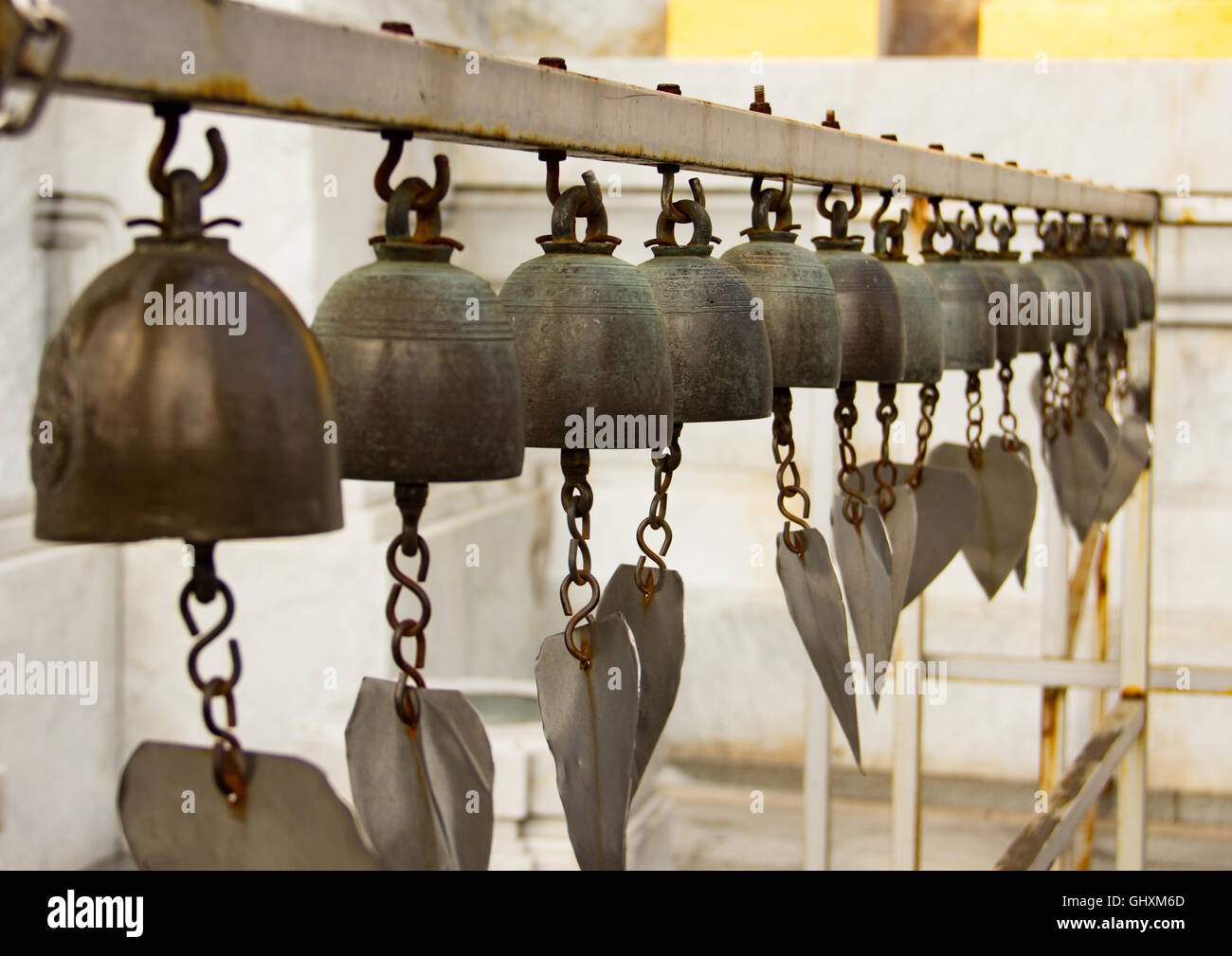 Temple Bells in Thailand Stock Photo - Alamy