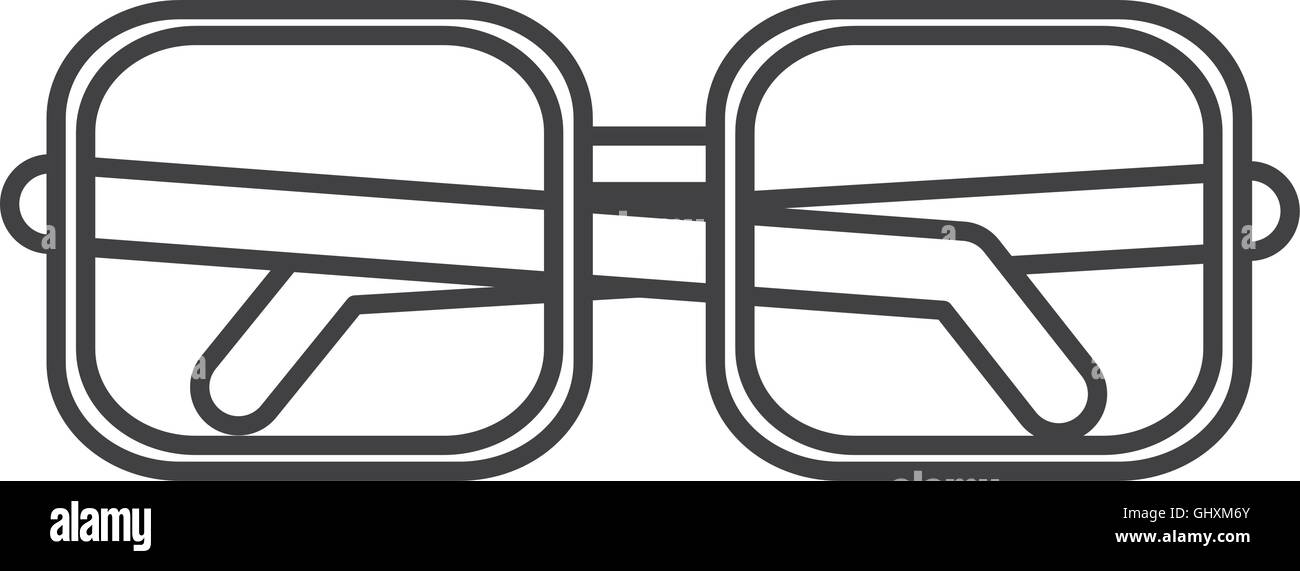Square rim glasses Stock Vector Images - Alamy