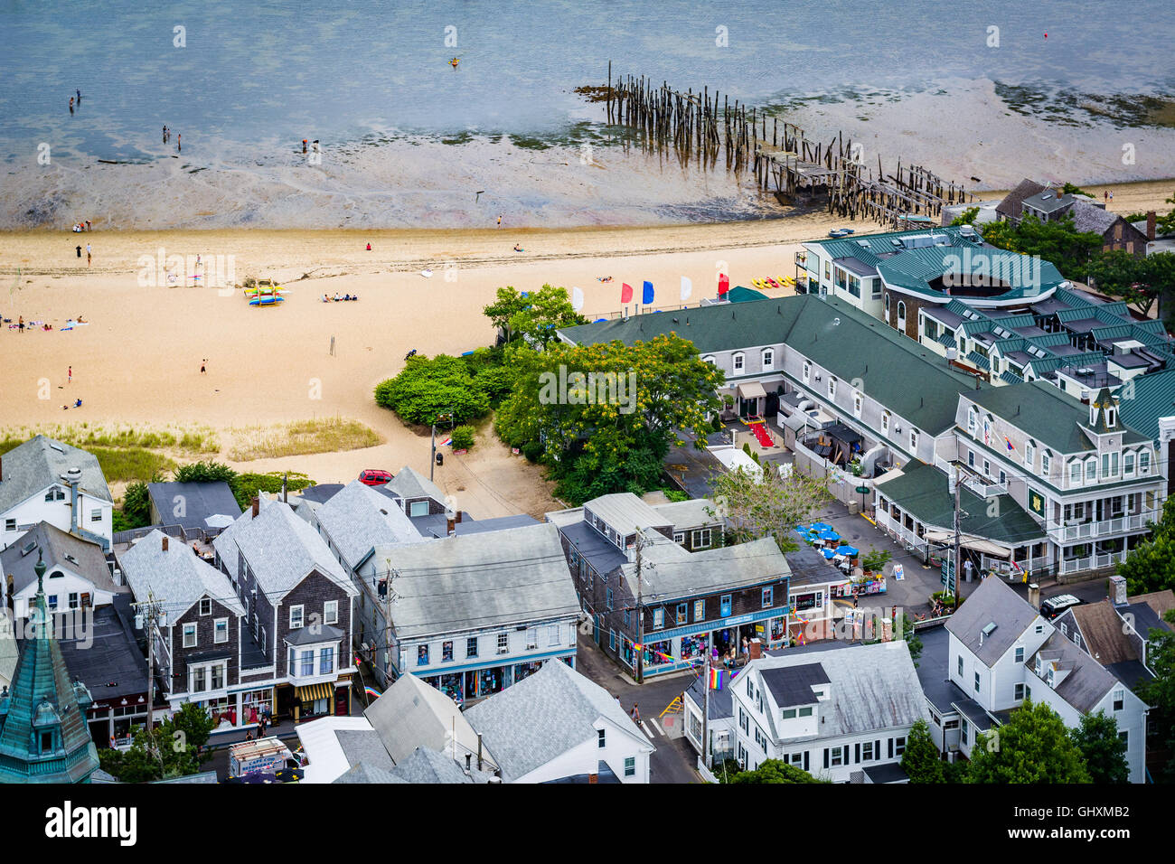View of Provincetown from the Pilgrim's Monument, in Provincetown, Cape ...