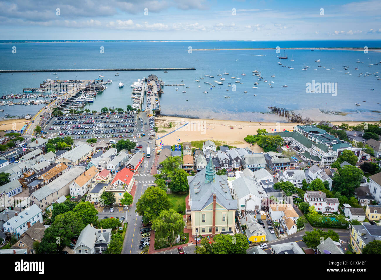 View of Provincetown from the Pilgrim's Monument, in Provincetown, Cape ...