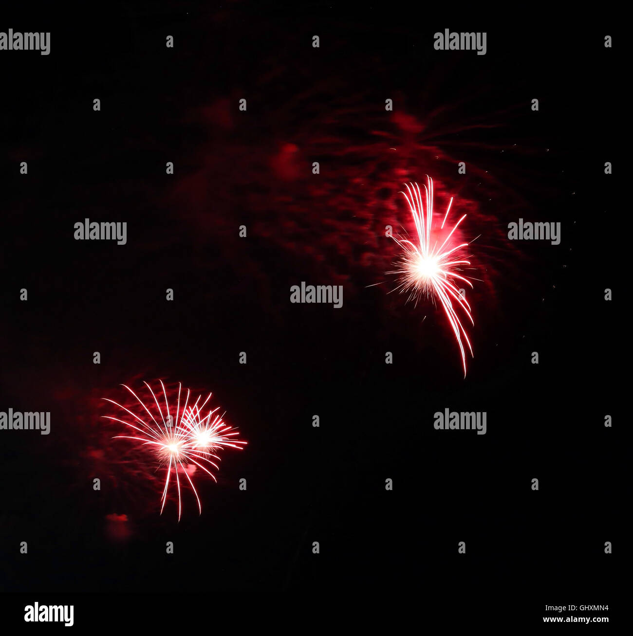 show with huge colorful fireworks in the sky Stock Photo - Alamy