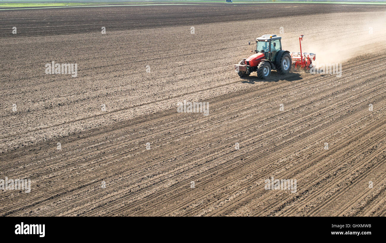 Sowing soy in the spring Stock Photo - Alamy