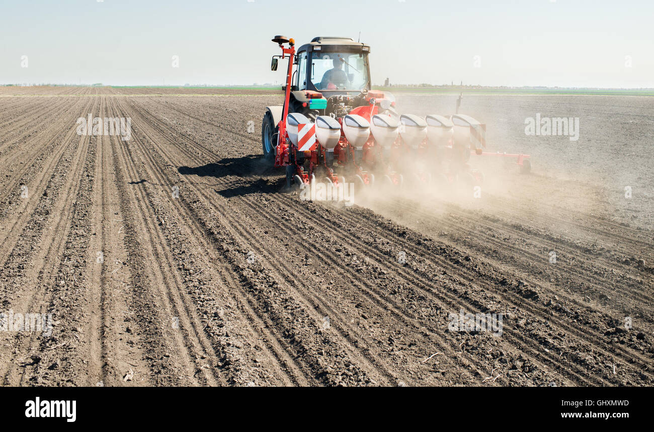 Sowing soy in the spring Stock Photo - Alamy