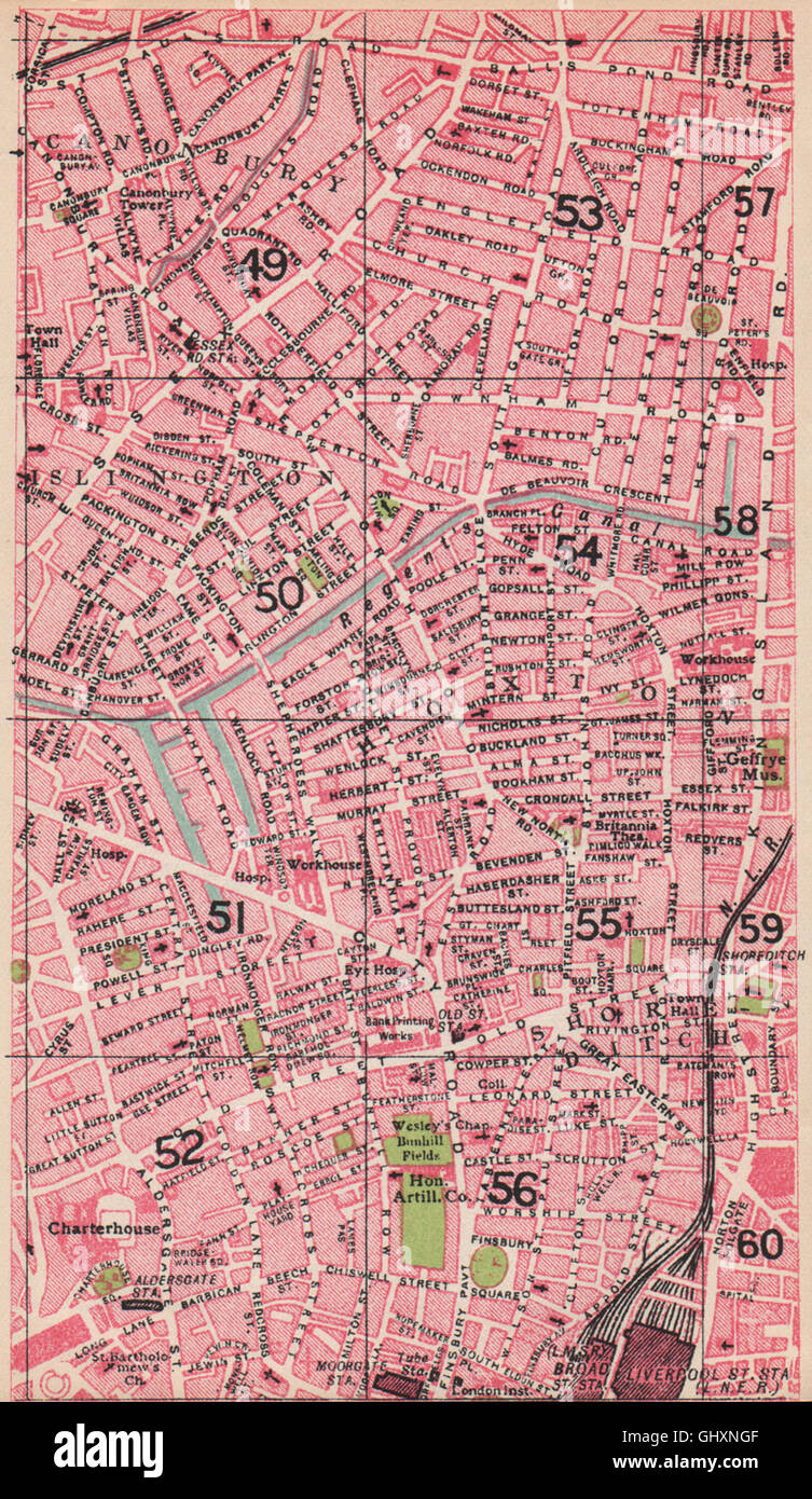 Shoreditch london map hi-res stock photography and images - Alamy