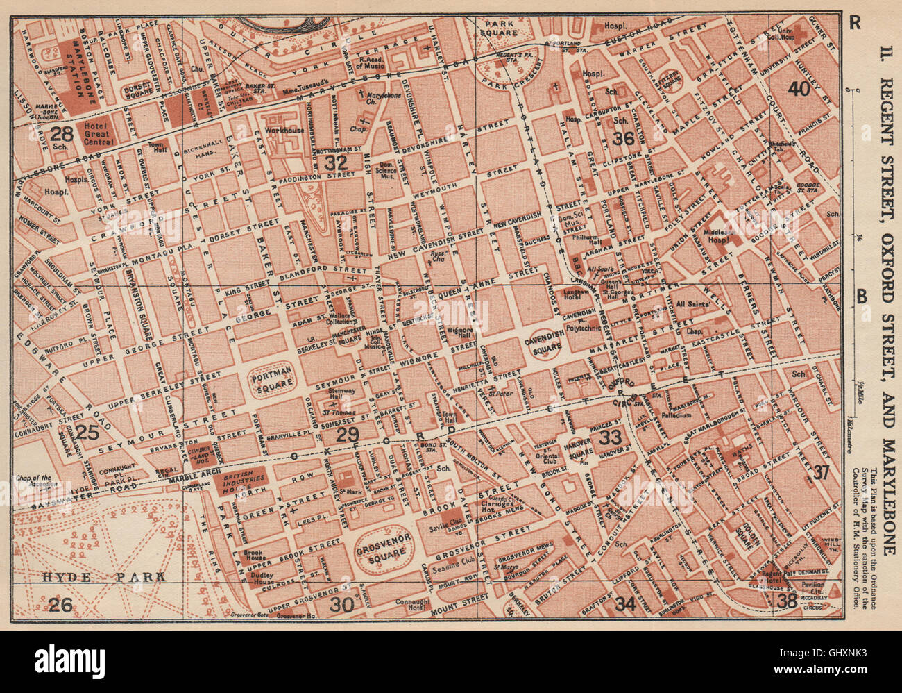 Fitzrovia map hi-res stock photography and images - Alamy
