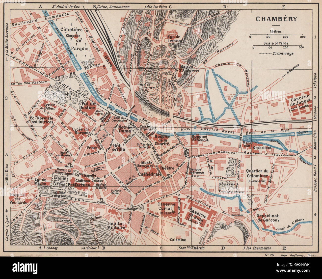 Map of chambery hi-res stock photography and images - Alamy