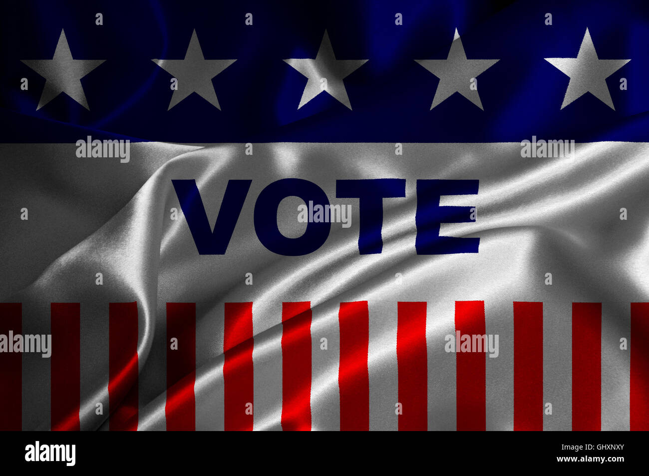 Vote flag blue and white stars background Stock Photo - Alamy