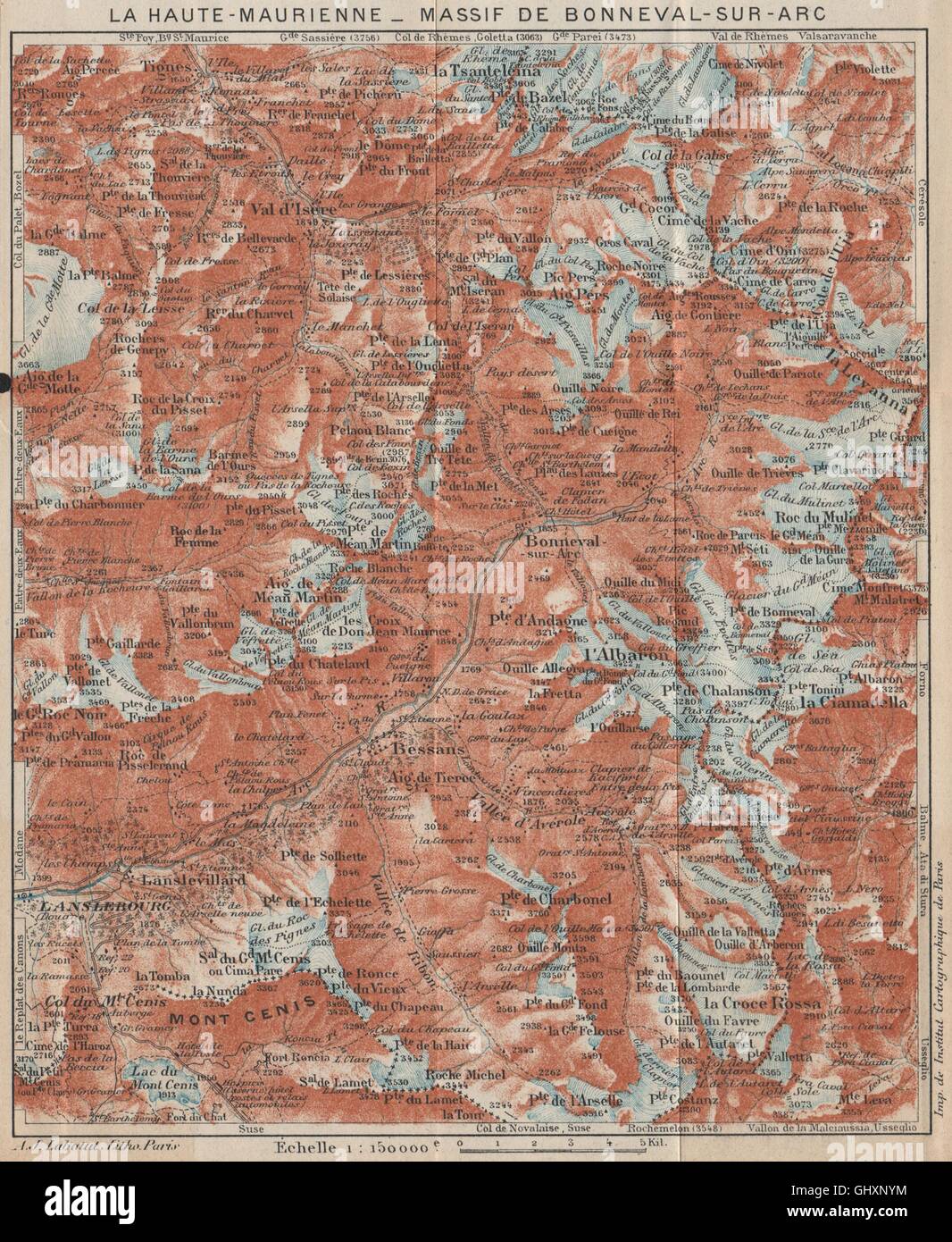 LA HAUTE-MAURIENNE.Massif de Bonneval-sur-Arc.Tignes Val d'Isère.Savoie ...