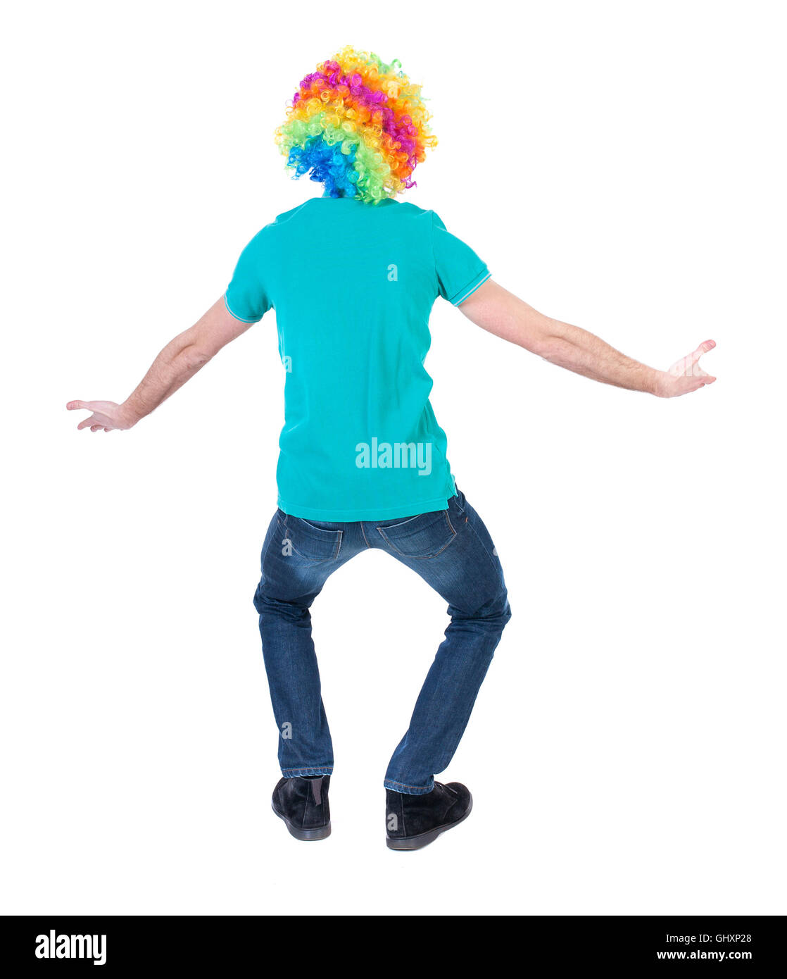 Man stage rear view Cut Out Stock Images & Pictures - Alamy