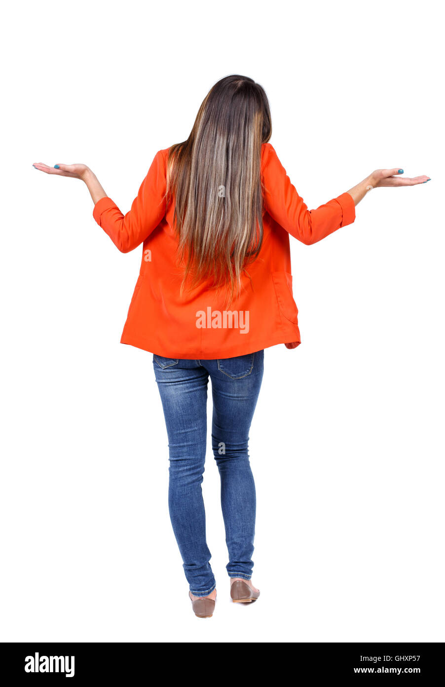 Back view of angry young woman Stock Photo - Alamy