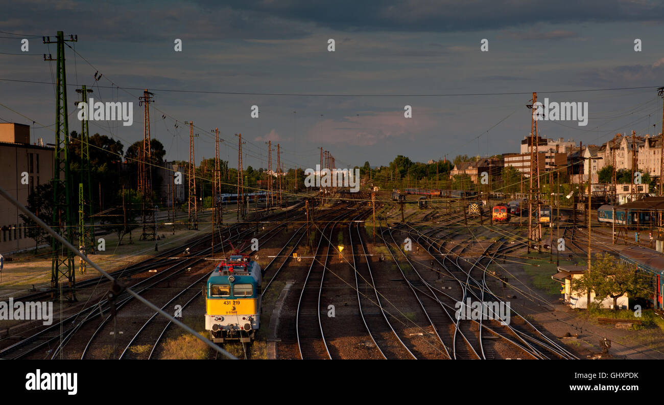 Multiple train track hi-res stock photography and images - Alamy