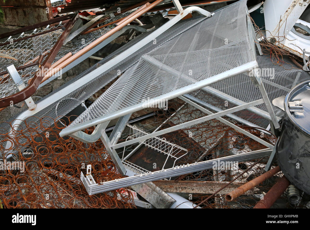 ferrous material deposit in a landfill for waste recycling Stock Photo ...