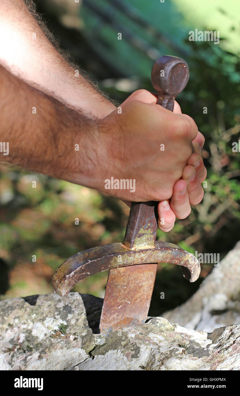 Man pulling a rock hi-res stock photography and images - Alamy
