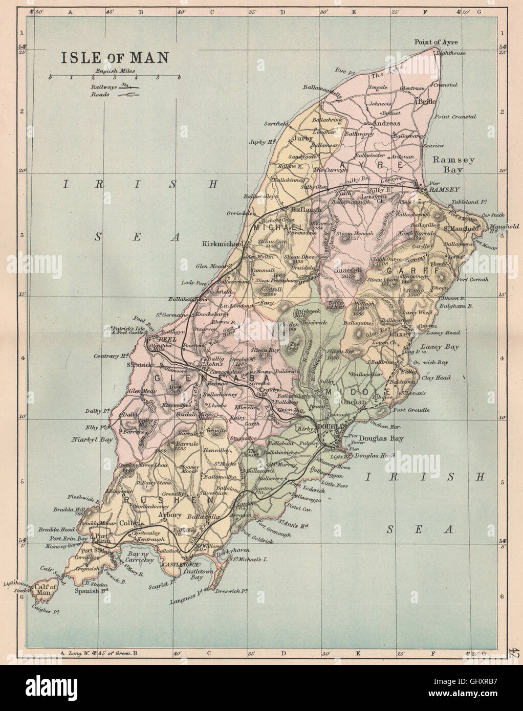 Isle Of Man Map High Resolution Stock Photography and Images - Alamy