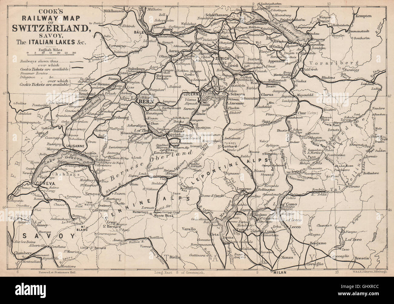 Map of the italian alps hi-res stock photography and images - Alamy