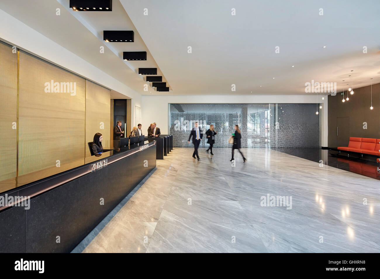 Ground floor foyer with reception and entrance barrier. 70 Mark Lane ...