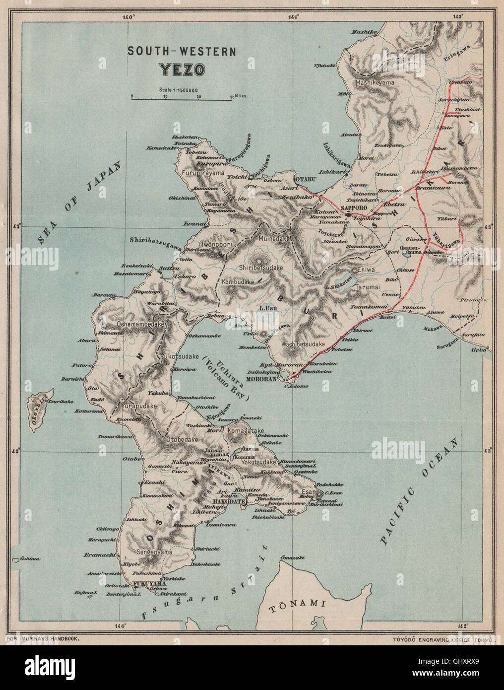 Hokkaido map hi-res stock photography and images - Alamy