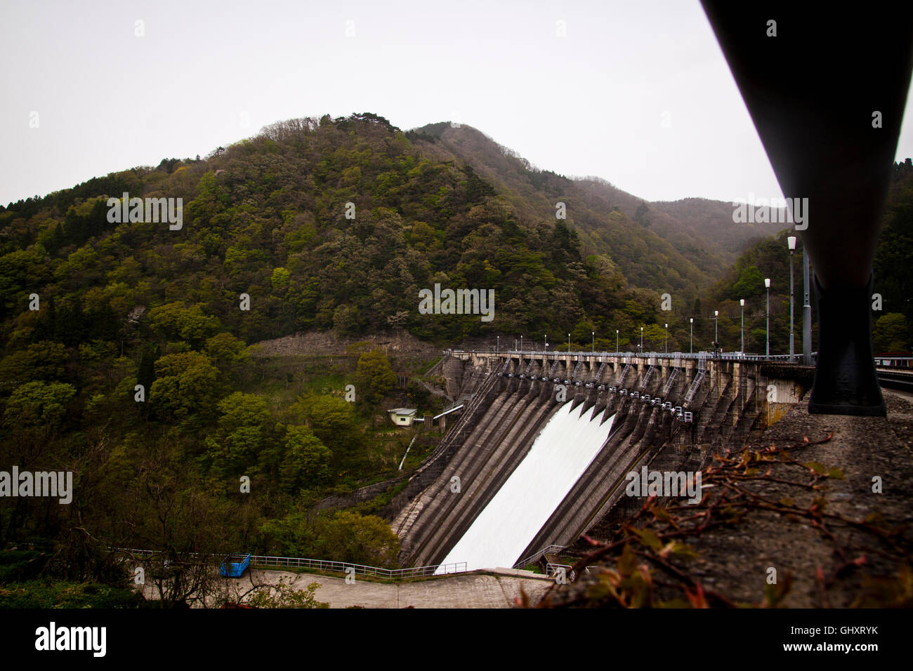 Hydroelectric power plant and dam in Ishikawa prefecture, Japan Stock ...