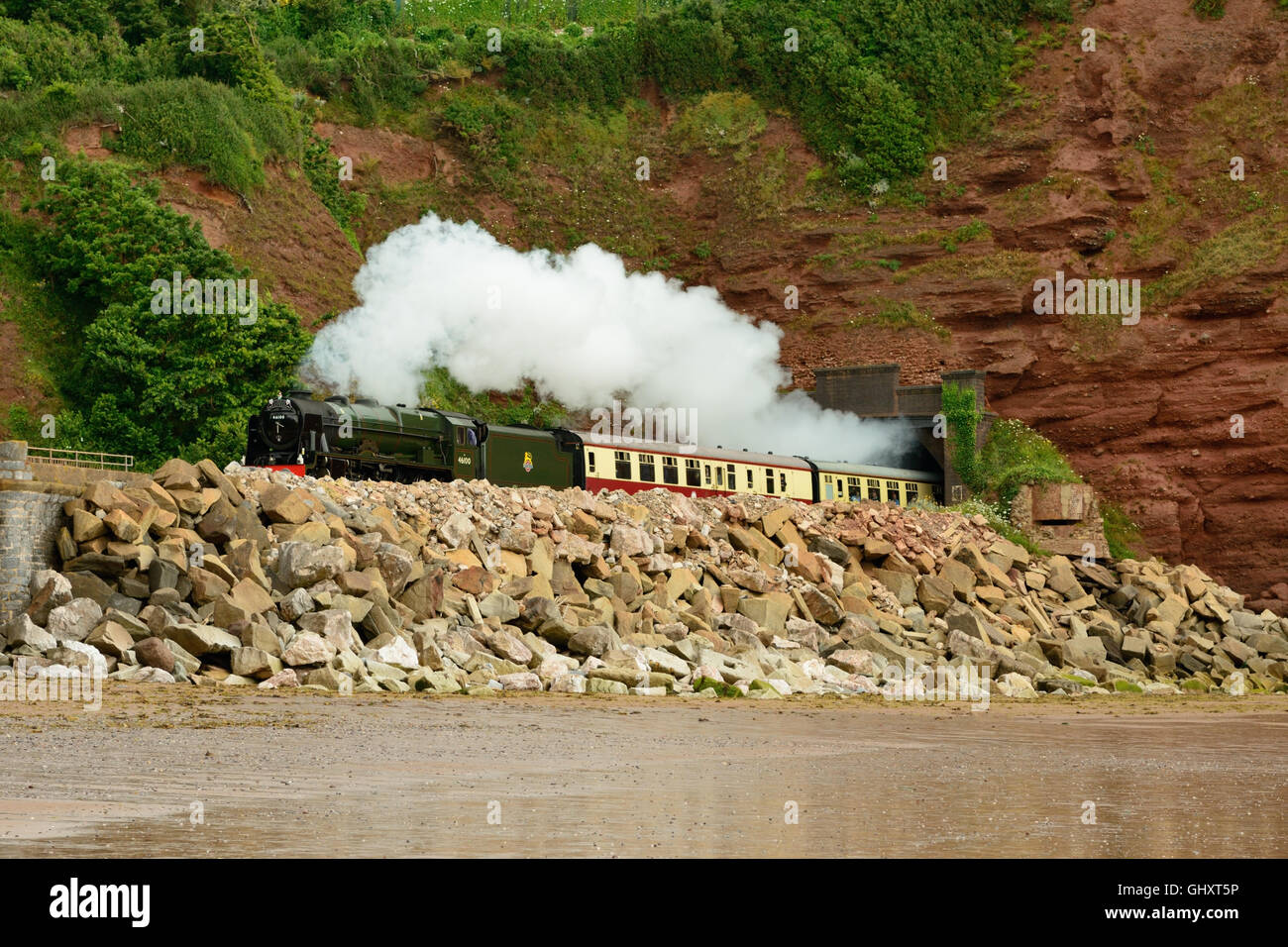 The Torbay Express emerging from Parsons tunnel, hauled by ex-LMS ...