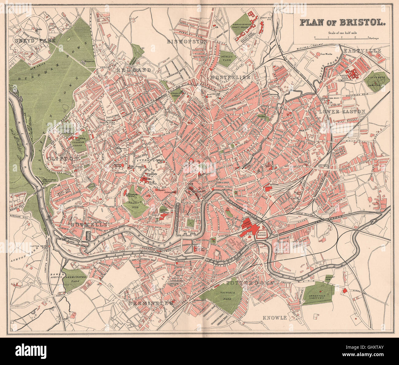 Map of bristol 19th century hi-res stock photography and images - Alamy