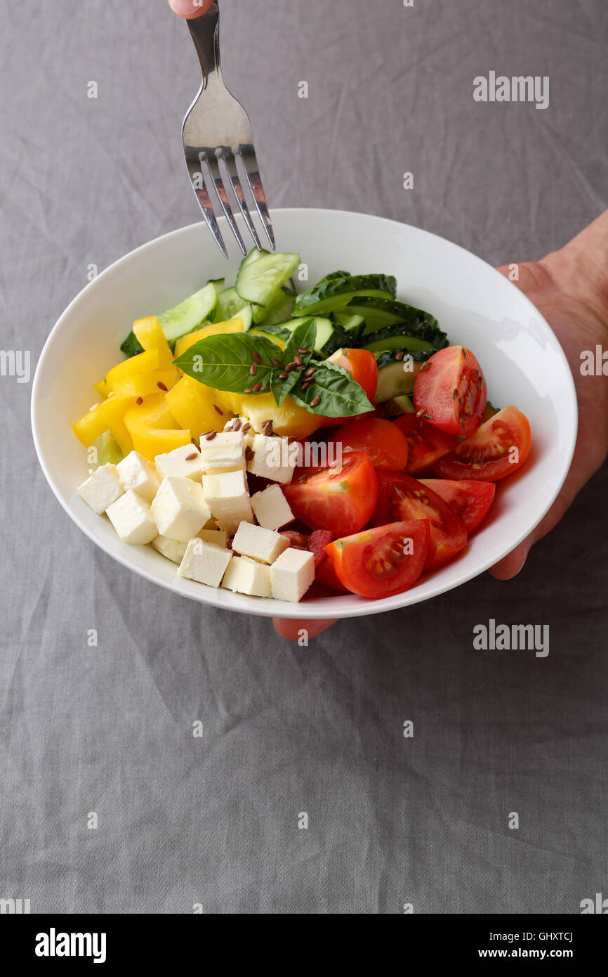 Vegetables hands plate hi-res stock photography and images - Alamy