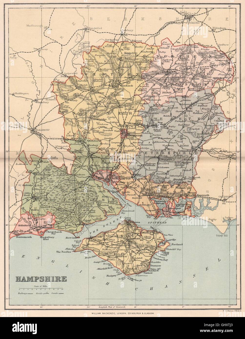 Hampshire map hi-res stock photography and images - Alamy