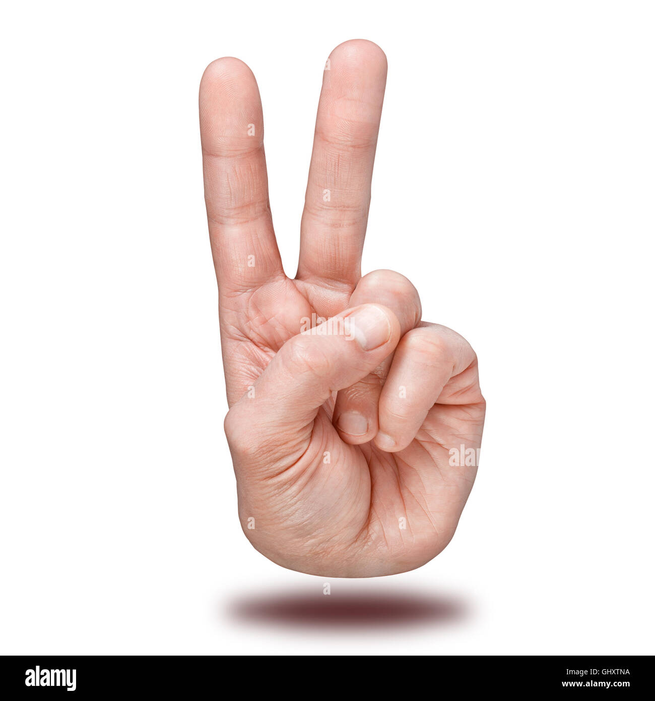 Hand peace symbol sign icon Cut Out Stock Images & Pictures - Alamy