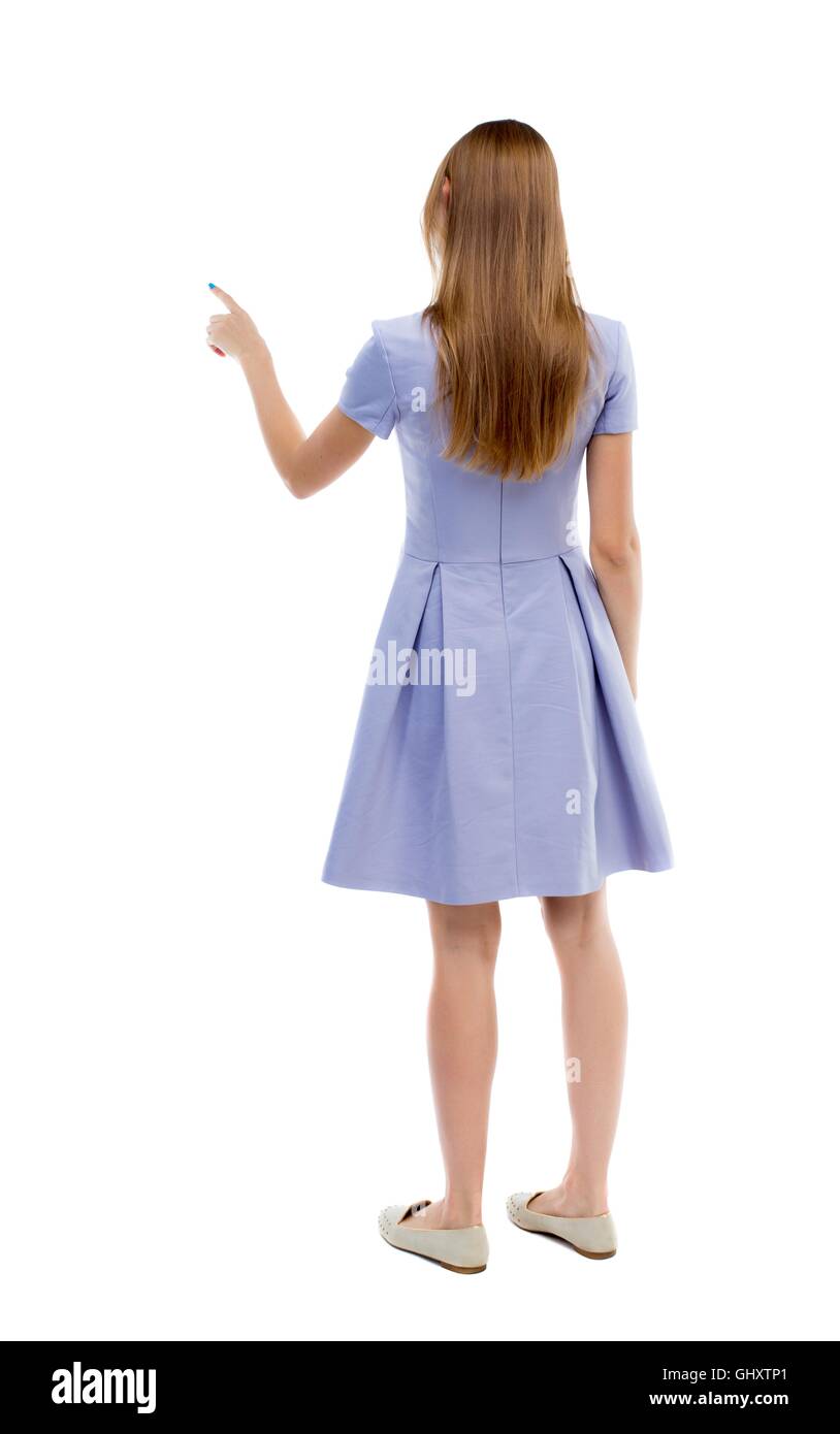 Woman standing looking down, rear view Cut Out Stock Images & Pictures ...