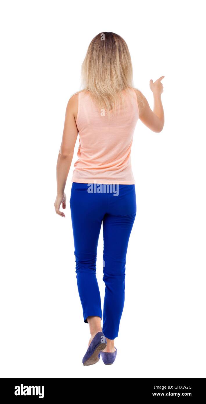 back view of walking woman Stock Photo - Alamy