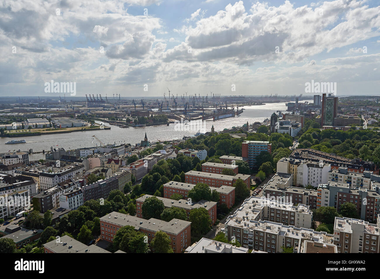 Aerial view of hamburg hi-res stock photography and images - Alamy
