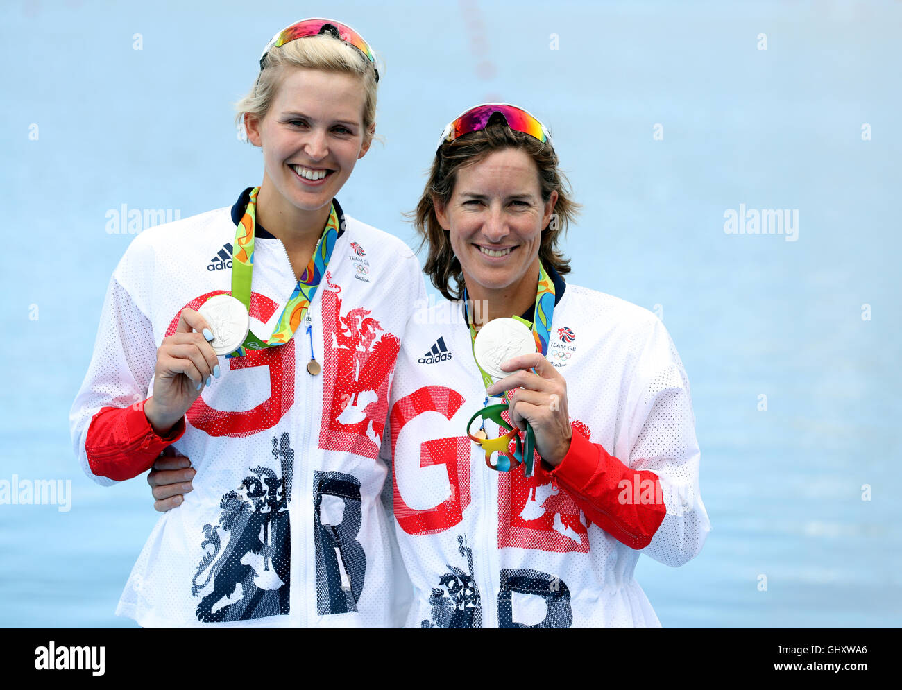 Great Britain's Katherine Grainger (right) and Victoria Thornley with ...