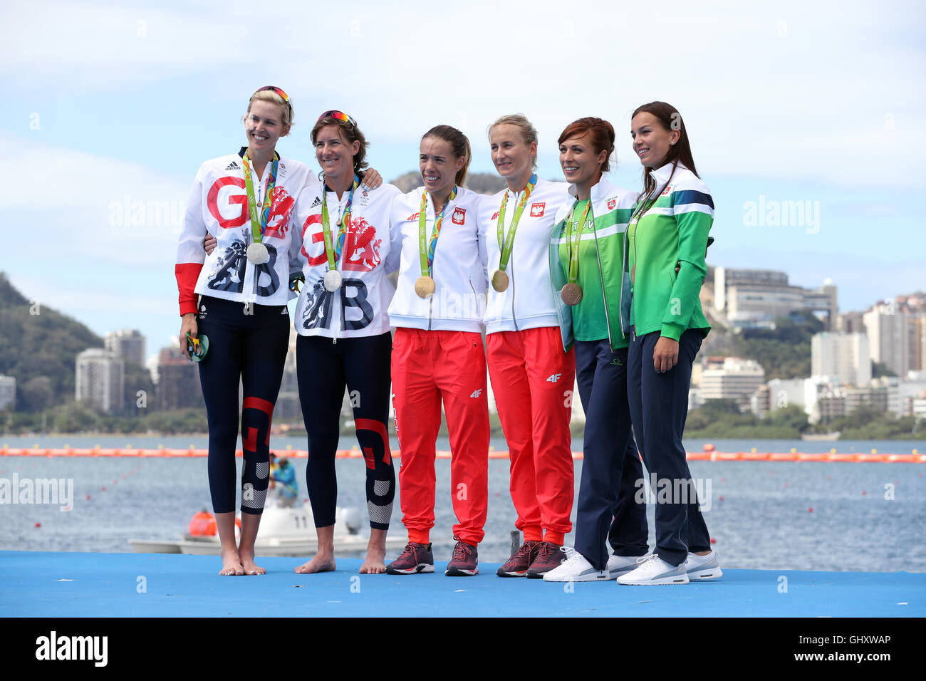 Great Britain's Katherine Grainger (right) and Victoria Thornley with ...