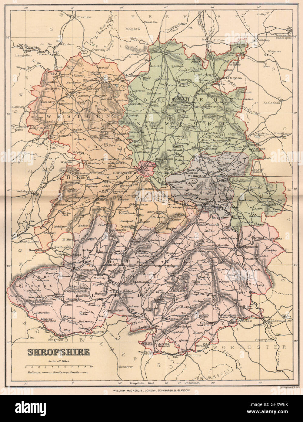 Shropshire map hi-res stock photography and images - Alamy