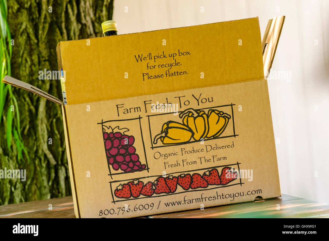 A Farm Fresh to You box that fresh organic produce is delivered to your ...