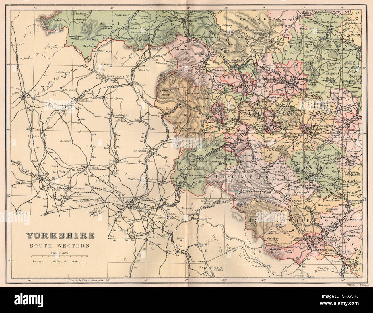 Yorkshire map hi-res stock photography and images - Alamy
