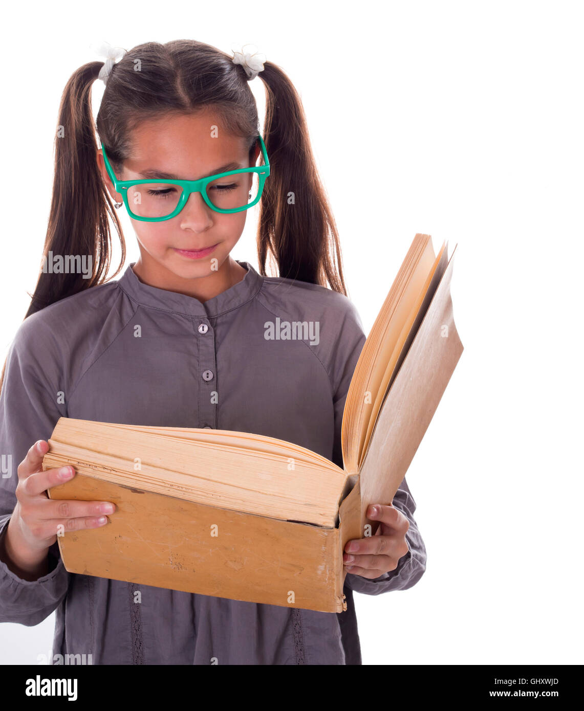 girl with a book Stock Photo - Alamy