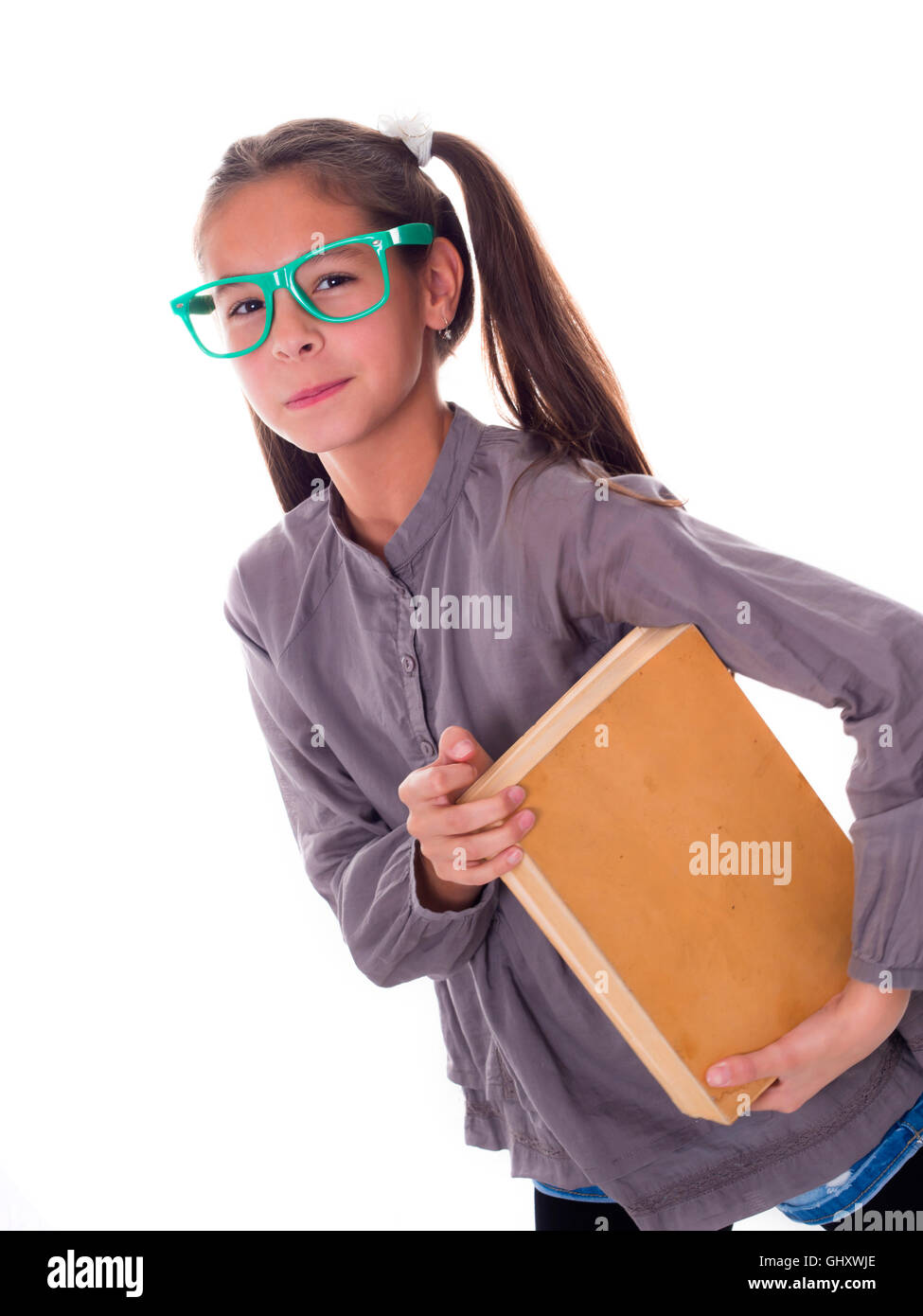 girl with a book Stock Photo - Alamy