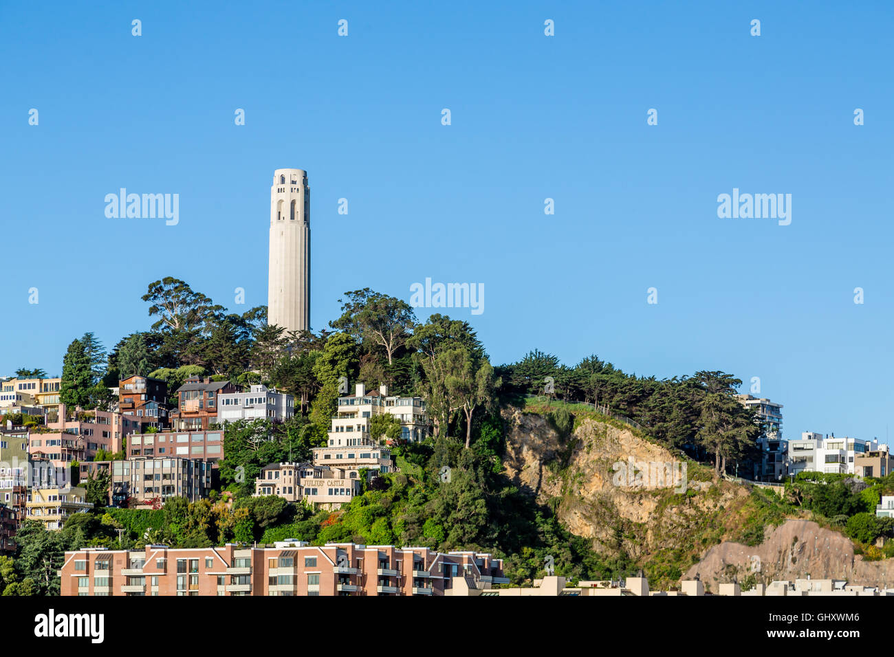 Coit Tower on Telegraph Hill in San Francisco Stock Photo - Alamy