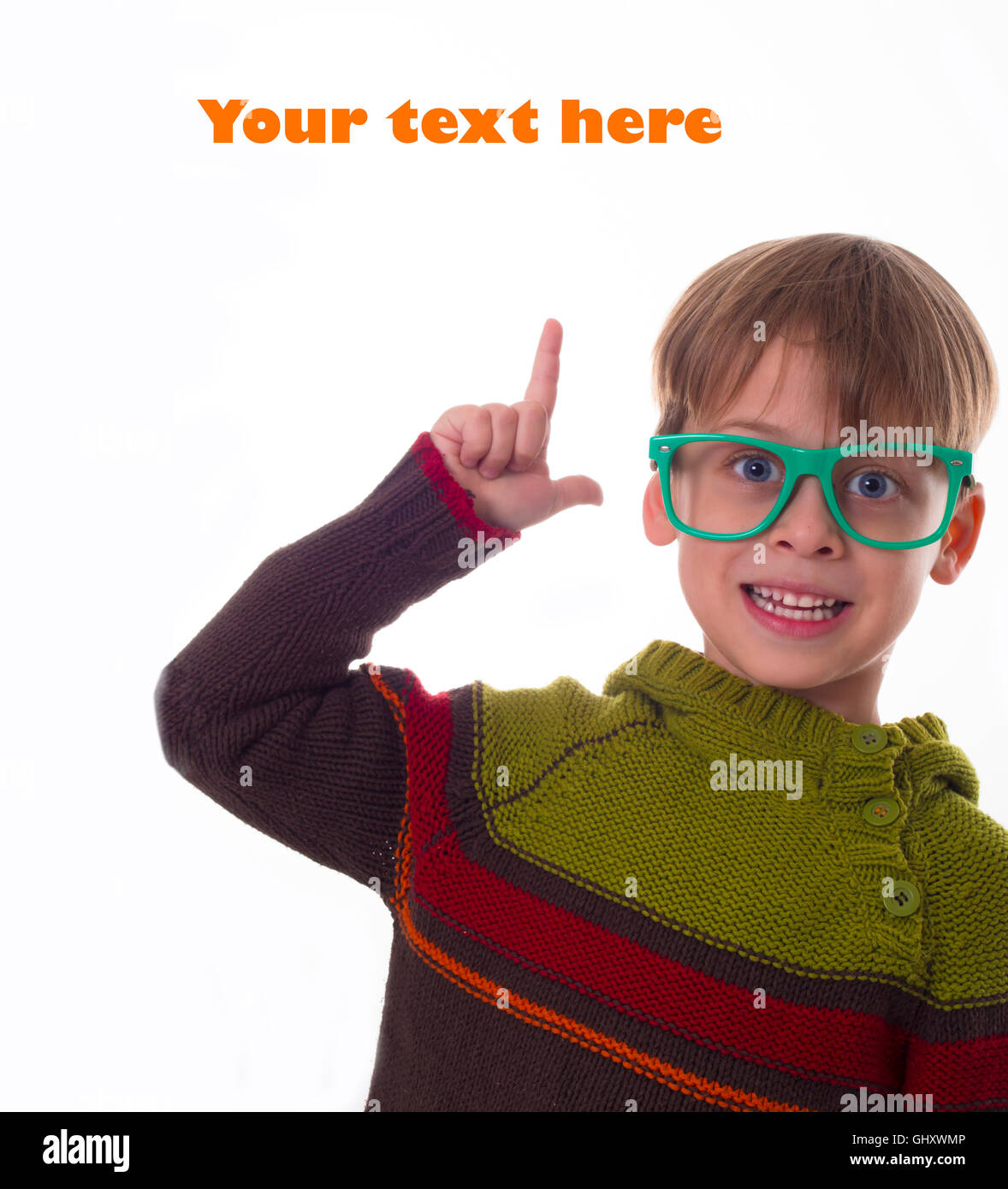 Boy point out hi-res stock photography and images - Alamy