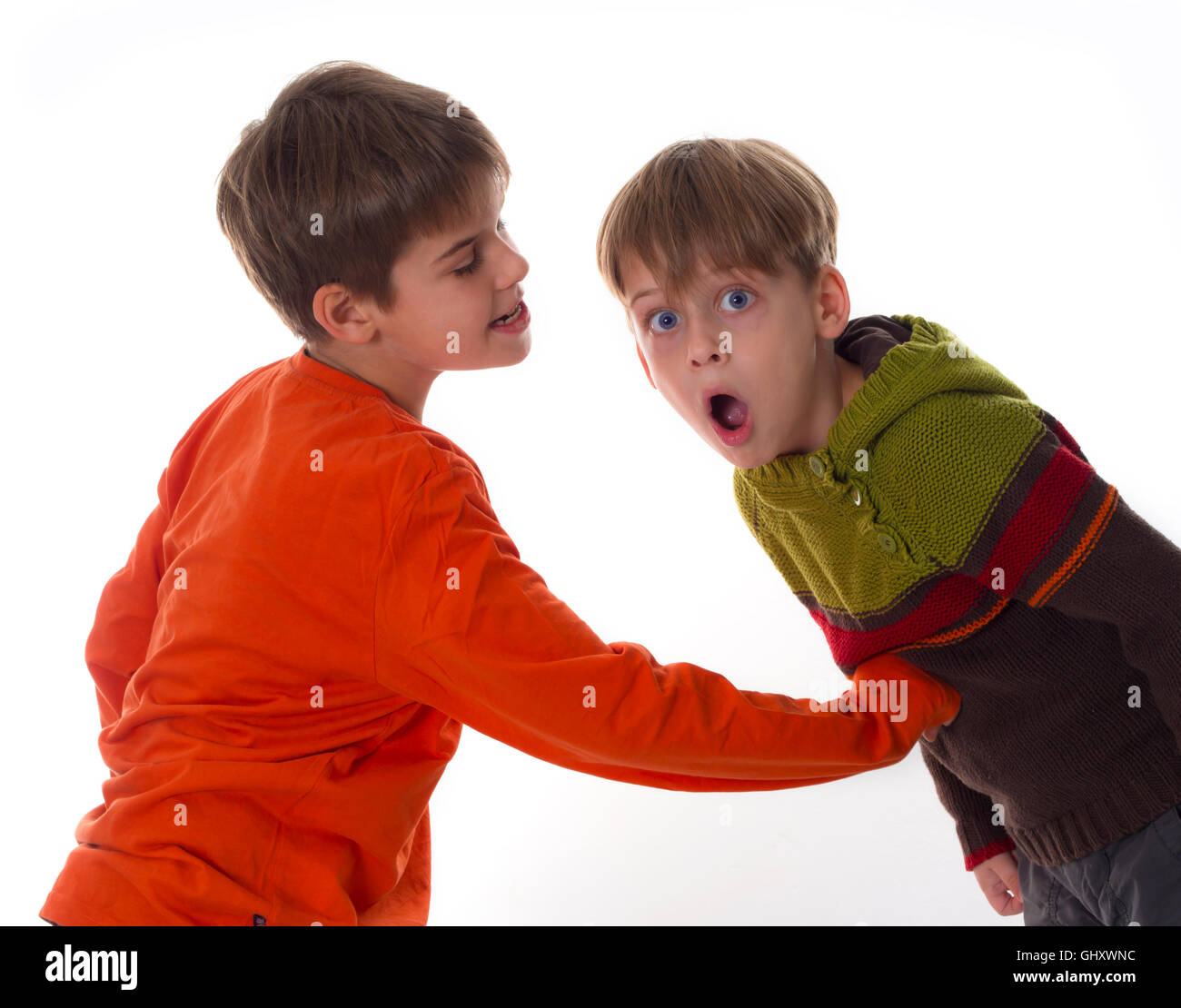 Two boys fighting Stock Photo - Alamy