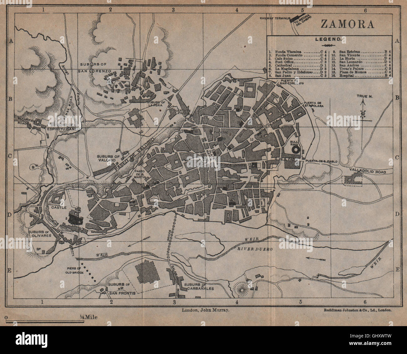 Map of zamora spain hi-res stock photography and images - Alamy