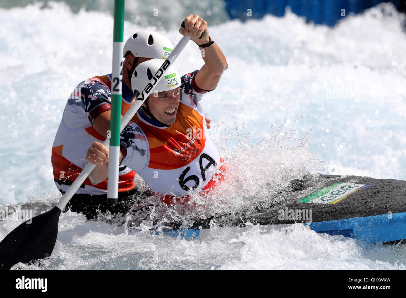 Great Britain's David Florence (front) and Richard Hounslow in action ...