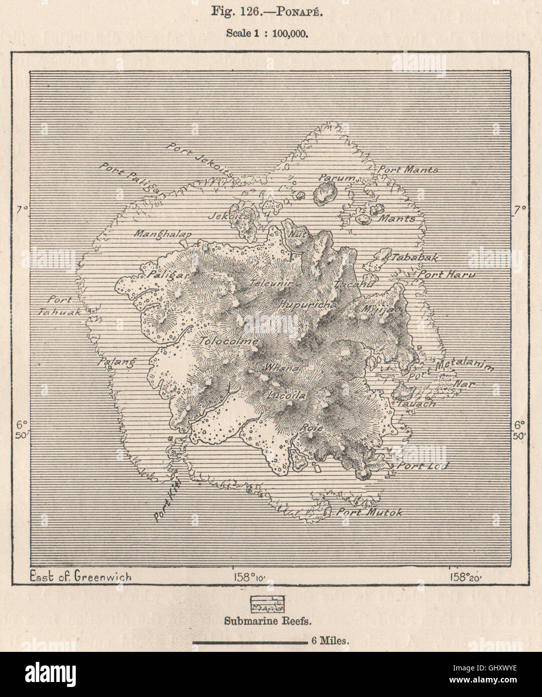 Ponape(Pohnpei)island,Senyavin group,Caroline Islands.Micronesia, 1885 ...