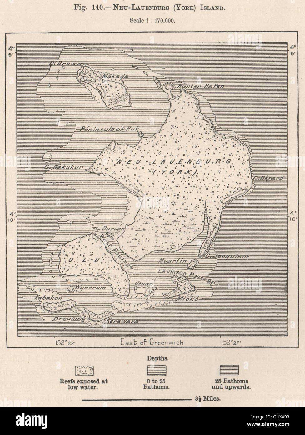 Neu-Lauenburg (Duke Of York) Islands. Papua New Guinea. Melanesia, 1885 ...